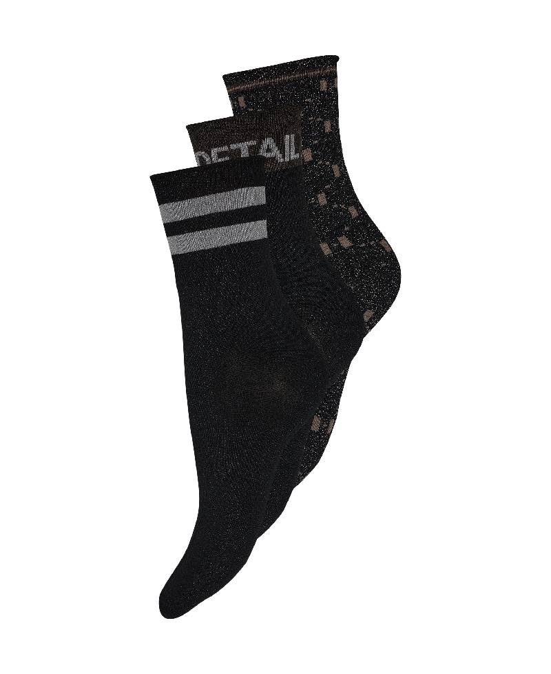 Hype The Detail Socks 3-pak - Black – Marie-Lou
